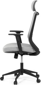 Ergonomická kancelářská židle AURELIE - šedá síťovina