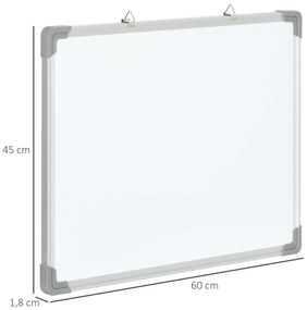 HOMCOM Magnetická tabule 60x1,8x45cm se 4 fixy, 1 gumou, 10 magnety, stojánkem a držákem na zeď | Aosom.de
