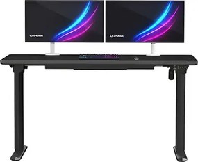 ULTRADESK Quest černá / Herní stůl / 140 x 70 x 72 - 120 cm / nastavit