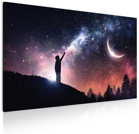 Malvis ® Obraz chlapec a vesmírná obloha Velikost (šířka x výška): 80x50 cm
