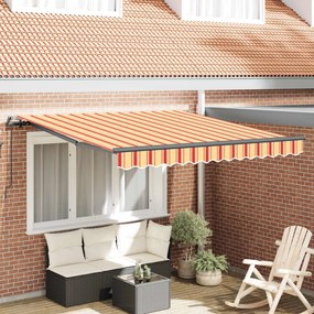 Stahovací markýza Žlutá a oranžová 300 x 250 cm 3329965