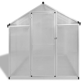 vidaXL Zpevněný hliníkový skleník s podkladovým rámem 4,6 m²