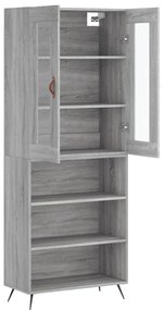 Skříň highboard šedá sonoma 69,5 x 34 x 180 cm kompozitní dřevo,  3198703