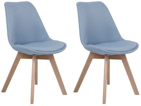 Sada dvou světle modrých jídelních židlí DAKOTA II Beliani
