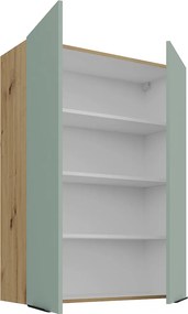 ARIA st | horní skříňka 80 G-108 2F policová | 80 cm | EXTRA VYSOKÁ | ANTI FINGERPRINT povrch | artisan/aquamarine