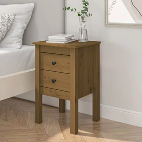 Noční stolek medově hnědý 40x35x61,5 cm masivní borové dřevo,  813695 HangarStore.cz