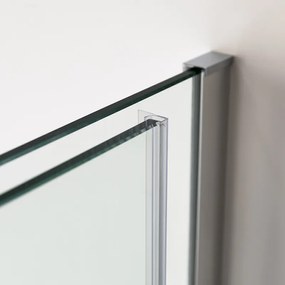 BPS-koupelny Posuvná bezrámová sprchová zástěna HYD-ATA 150 chrom/transparent - bez vaničky