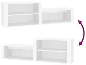Botník bílý 150 x 35 x 45 cm kompozitní dřevo - Default Title