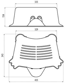 Aqualine Aqualine, DUCK dětské protiskluzové schůdky do koupelny, zelená, 366411