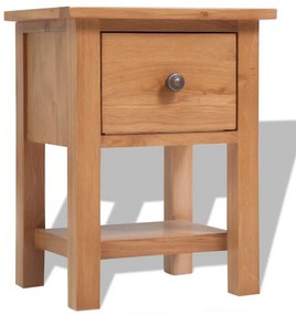 Noční stolek - masivní dub - hnědý | 36x30x47 cm