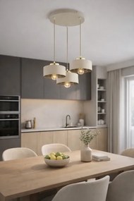 BRILAGI - Lustr na lanku SPRING 3xE27/60W/230V béžová/zlatá