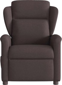 Elektrické polohovací křeslo tmavě hnědé textil 3303119