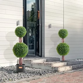 2 Kusů 0,9 m Umělý buxus Topiary Strom Umělá rostlina UV – PE Two-Tone Milan Grass