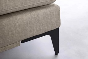 Designová rohová sedačka Sashanique 313 cm taupe samet - pravá