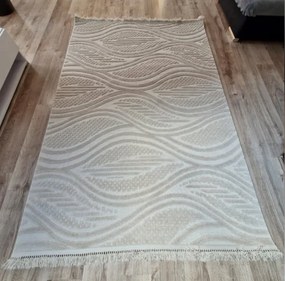 HU Moderní béžový koberec TWIST BEIGE 31204A Rozměr: 60x100 cm