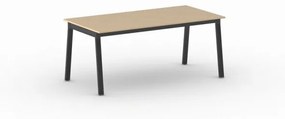 Kancelářský pracovní stůl PRIMO BASIC, černá podnož, 1800 x 900 mm, buk