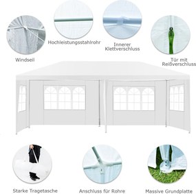 Costway Zahradní pavilon párty stan se 4 odnímatelnými bočními stěnami pavilon