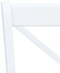 Jídelní židle - 2ks - bílo-hnědé - masivní kaučukovník