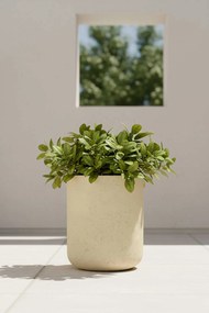 Kulatý květináč CHICO, sklolaminát, průměr 50 x výška 60 cm, krémový