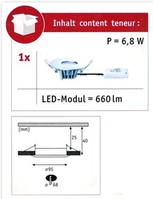 Paulmann 79669 - LED/5,3W IP44 Koupelnové podhledové svítidlo HOUSE 230V