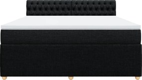 Box spring postel s matrací černá 180x200 cm textil 3287544