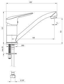 Deante BMO_026M - Umyvadlová baterie BORO 12,7 cm lesklý chrom
