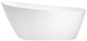 BESCO Volně stojící vana MELODY bílá Barva - Bílá, Barva sifonu - Grafitová, Rozměr vany - 150 × 80 cm - VANMELODY150G