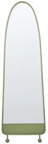 Kovové nástěnné zrcadlo 45 x 146 cm zelené PARNAY Beliani