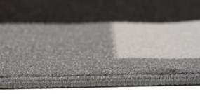 Chemex Moderní koberec Tap - čtverce 3 - tmavě šedý/bílý Rozměr koberce: 160x220 cm
