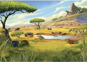Komar Vliesová fototapeta Disney The Lion King Savanna 350 x 250 cm