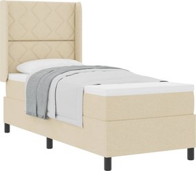 Postel s boxspringem s polštářem Krémová 200 x 80 cm textil 3341677