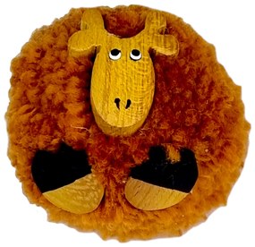 2Kids Toys Dřevěná magnetka velká pompon Žirafa