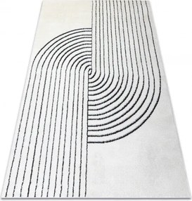 Dywany Łuszczów, AKCE: 120x170 cm Kusový koberec Mode 8587 geometric cream/black, béžová, chodba / předsíň