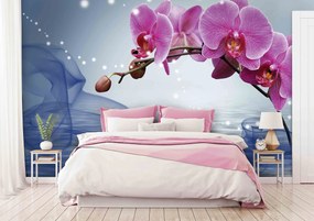 Malvis ® Tapeta Orchidej na vodě Vel. (šířka x výška): 288 x 200 cm