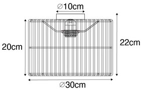 Orientální stropní svítidlo z ratanu - Maud