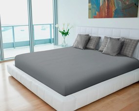 Polášek jersey prostěradlo 140x220cm, šedé