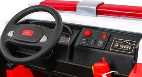 Ramiz Dětské hasičské auto na baterie + vodní dělo + megafon + maják + dálkové ovládání