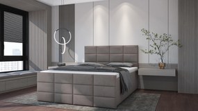 SFAB Kontinentální čalouněná postel POSITANO (160x200 cm) Látka Velutto: Velutto 32 - Vínová