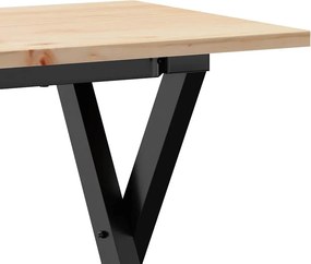 Konferenční stolek s X rámem 110x40x45 cm borové dřevo a ocel 3282689