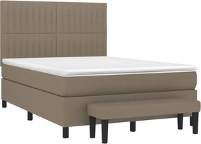 Box spring postel s matrací taupe 140x200 cm textil 3136761
