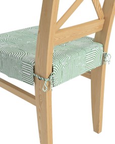 Sedák na židli IKEA Ingolf barva zelená látka pletený vzor, vzorované