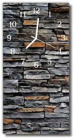 Nástěnné hodiny vertikální Kamenná šedá stěna