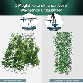 Costway 2dílná podpěra zelená Garden Trellis pro popínavé rostliny, zelený