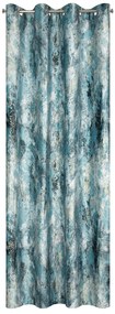 ZATEMŇOVACÍ ZÁVĚS NA KROUŽCÍCH MALIA 140X250 CM TYRKYSOVÁ
