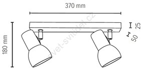 Spot-Light Spot-Light 2224260 - Bodové svítidlo SVENDA 2xE27/60W/230V SP0481