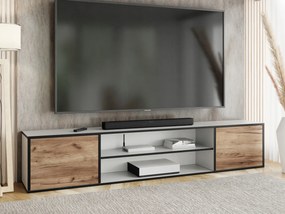 TV skříňka EDI 4 bílý + dub Craft zlatý otevřená TV skříňka s policí