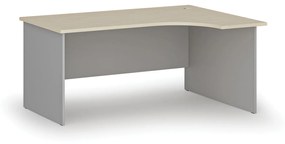Kancelářský rohový pracovní stůl PRIMO GRAY, 1600 x 1200 mm, pravý, šedá/grafit