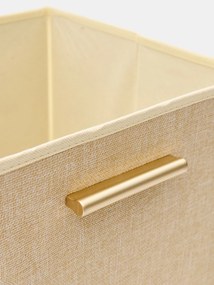 Sinsay - Úložný box s pleteným předním dílem - béžová
