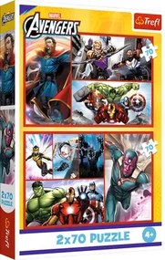 TREFL Puzzle Marvel Avengers: Staň se hrdinou / 2x70 dílků / 27,5 x 18