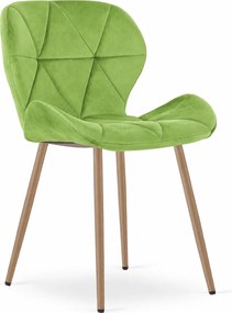 Jídelní židle MANGO VELVET, světle zelená
